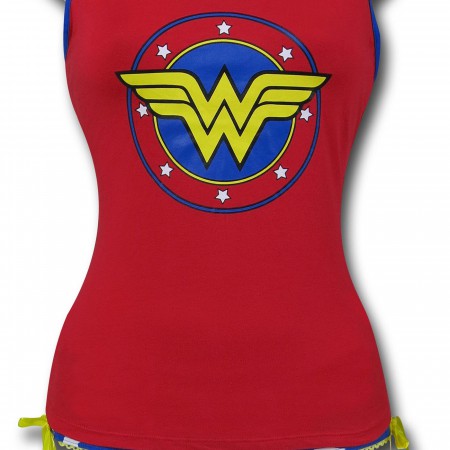 Product image 6 for Wonder Woman Lace-Back Tank & Panty Set