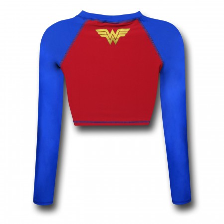 Product image 1 for Wonder Woman Crop Top Rash Guard