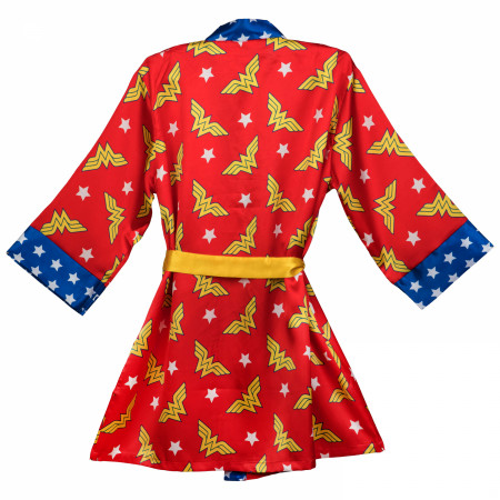 Product image 2 for Wonder Woman Women's Silky Printed Robe