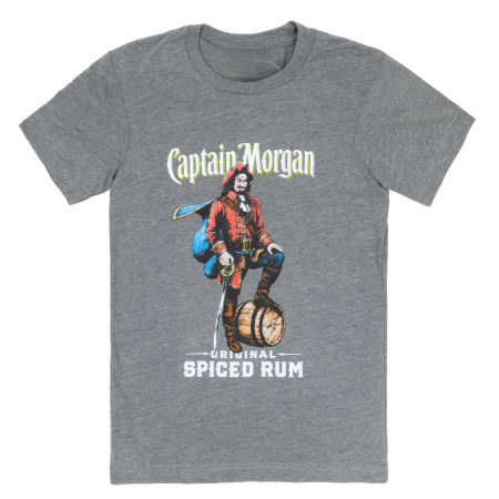 Captain Morgan Men's Grey Original Spiced Rum T-Shirt