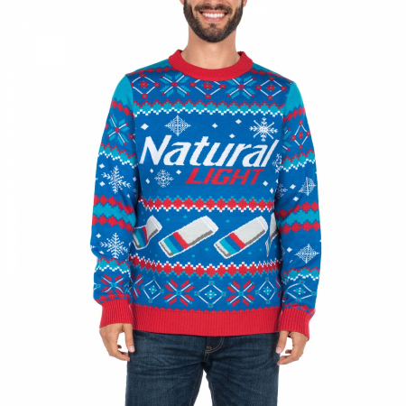 Natural Light Beer Ugly Christmas Sweater