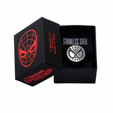 Product image 1 for Spider-Man Face Stainless Steel Silver Ring