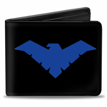 Nightwing Symbol Black and Blue Bi-Fold Wallet