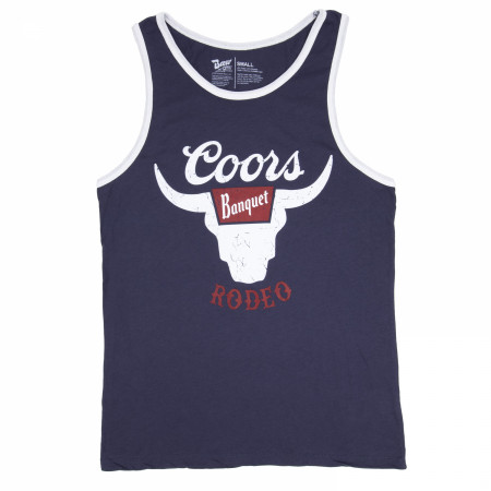 Coors Banquet Rodeo Navy Colorway Ringer Tank Top