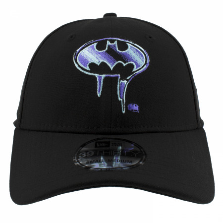 Product image 1 for Batman Drip Logo New Era 39Thirty Fitted Hat