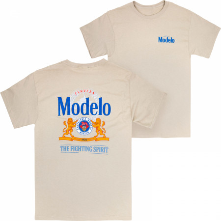 Modelo The Fighting Spirit Front and Back Logo T-Shirt