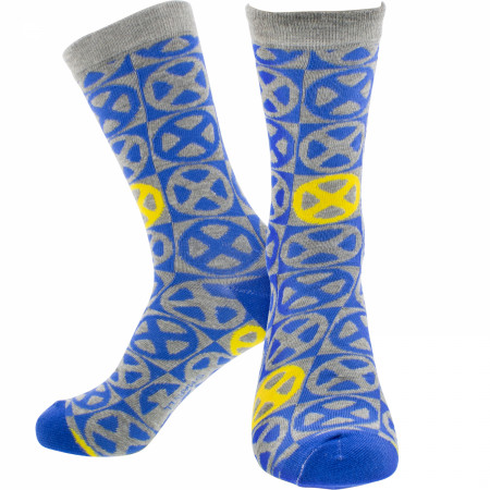X-Men Glitch Logo Crew Socks