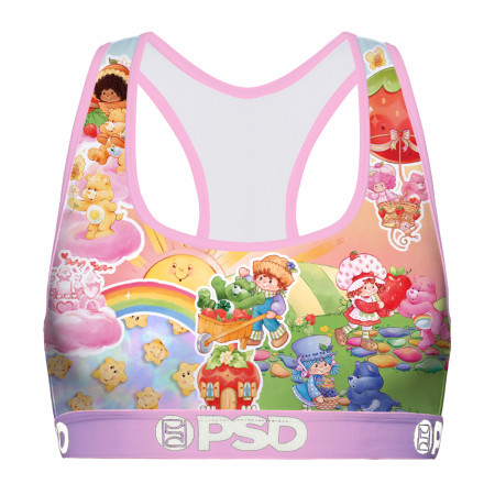 Strawberry Shortcake X Care Bears Stickers PSD Sports Bra