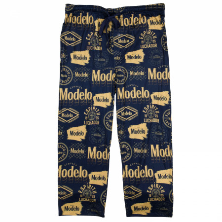 Modelo Especial Gold Logo Print on Navy Pajama Pants