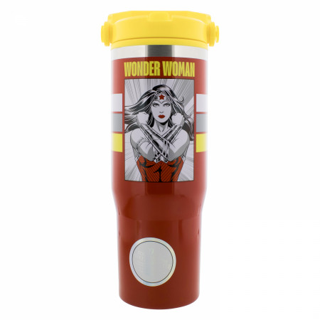 Wonder Woman Striped Panel 30oz Stainless Steel Water Bottle