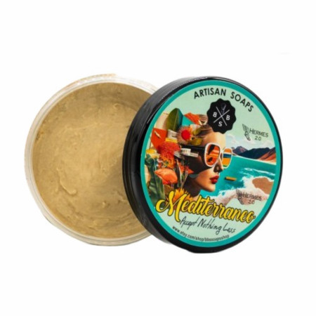 BBS Soaps Mediterraneo Shaving Soap, 127 gm - West Coast Shaving