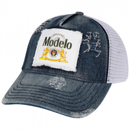 Modelo Especial Logo Patch Distressed Adjustable Trucker Hat