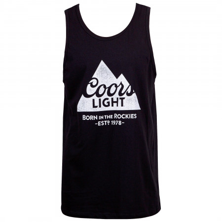 Coors Light Beer Mountain Logo Men's Black Tank Top