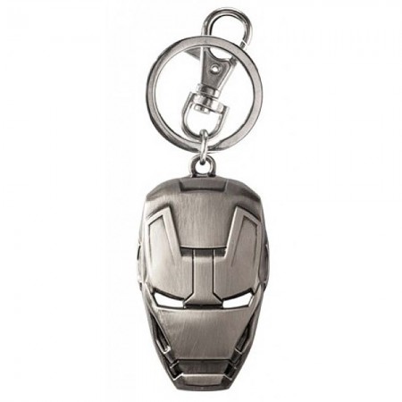 Ironman Silver Mask Keychain