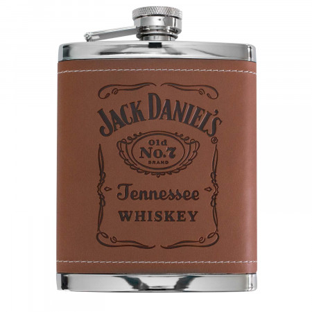 Jack Daniels Brown Leather Flask