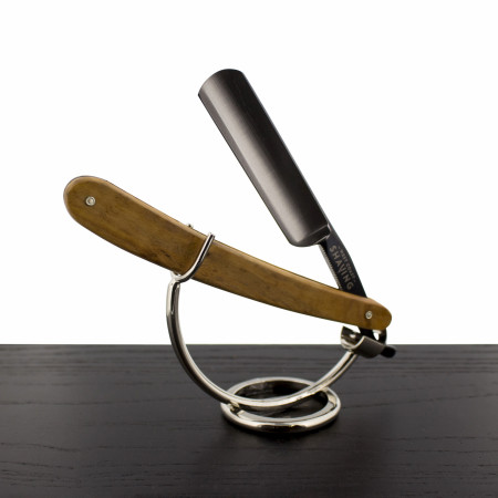 WCS Olive Wood Straight Razor, 5/8 Carbon Steel