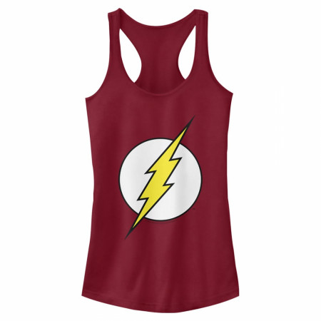 The Flash Logo Junior's Racerback Tank