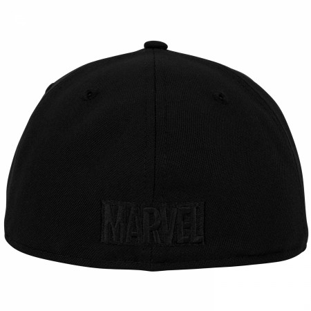 Product image 4 for Deadpool Logo Black on Black New Era 59Fifty Fitted Hat