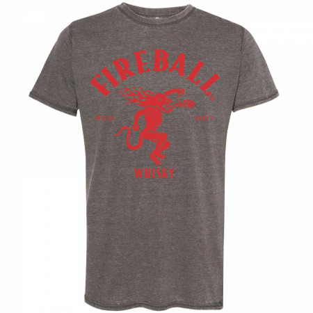 Fireball Whisky Logo Acid Washed T-Shirt