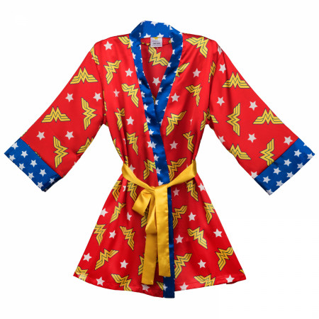 Product image 1 for Wonder Woman Women's Silky Printed Robe
