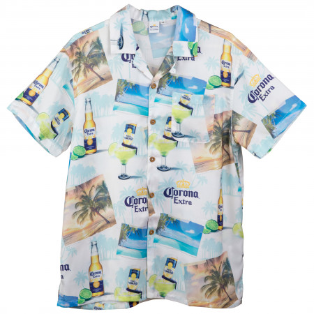 Product image 1 for Corona Extra White Hawaiian Button Up Shirt