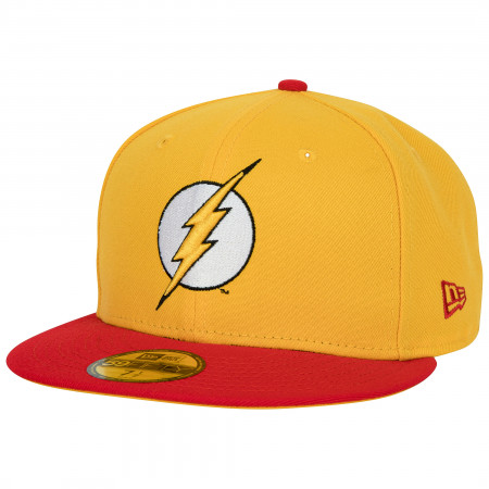 The Flash Logo DC Comics Yellow Colorway New Era 59Fifty Fitted Hat